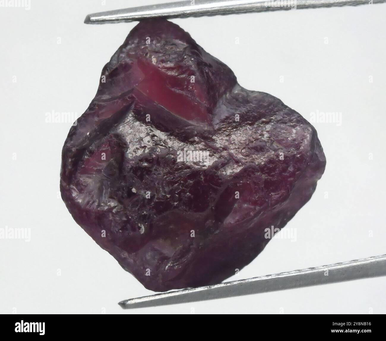 A Raw Ruby Gemstone Captured in Intricate Detail Stock Photo - Alamy