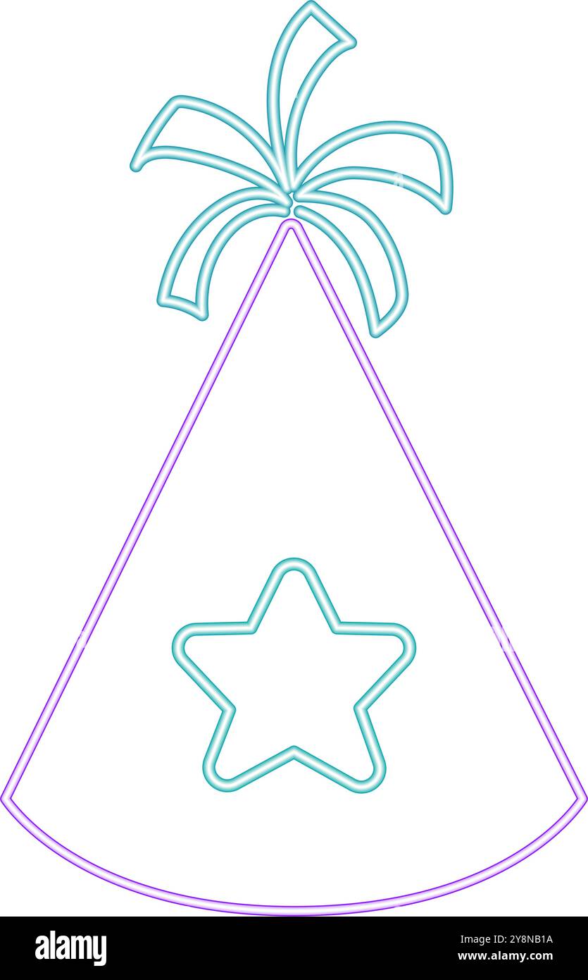 birthday party cap neon Stock Vector Image & Art - Alamy