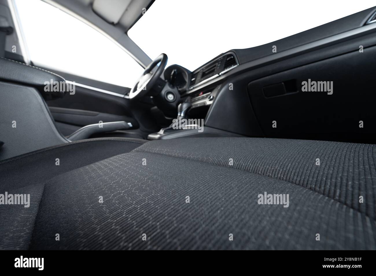 Cloth textile clean car passenger seat on modern car interior ...