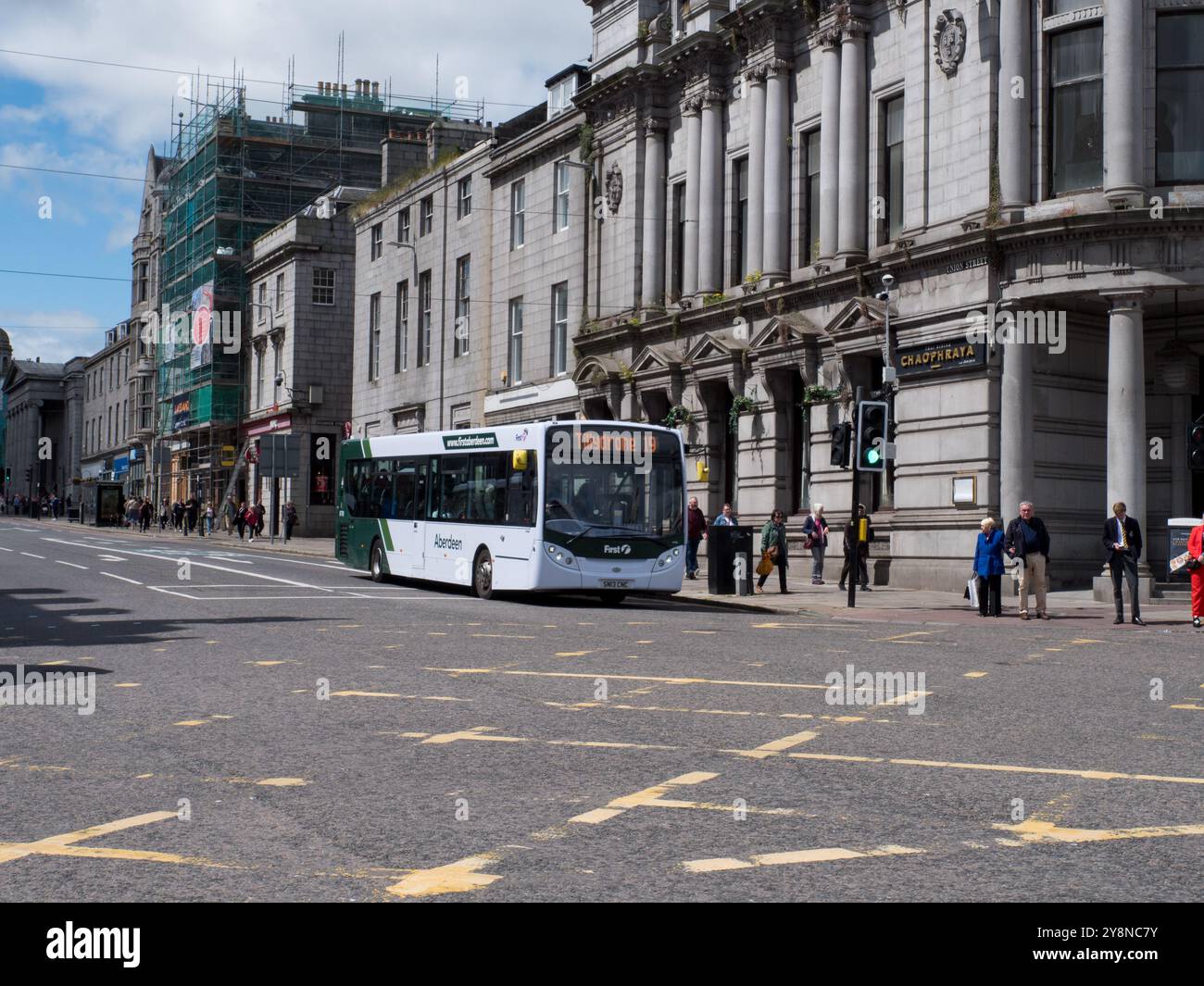 Bus in Aberdeen Scotland Stock Photo - Alamy