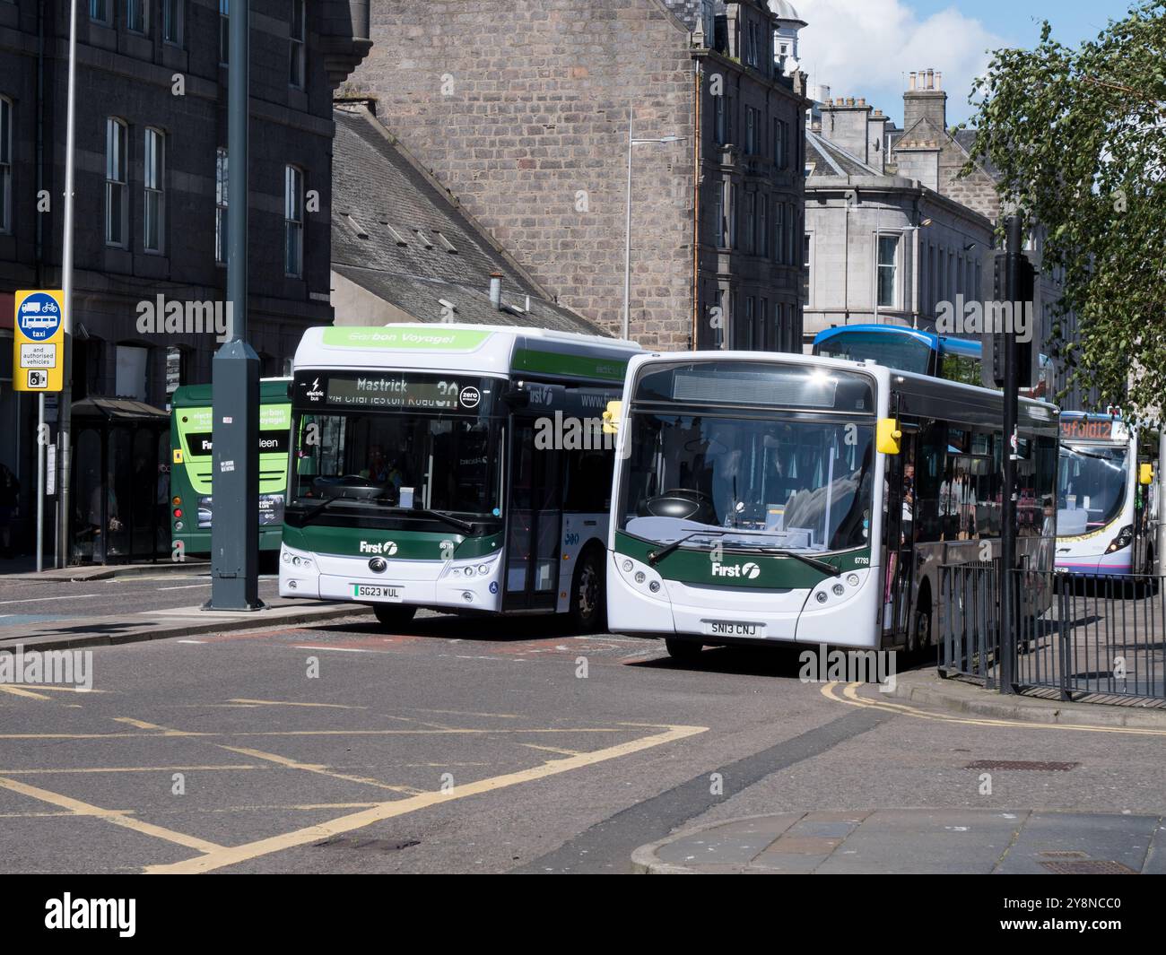 Electric Bus in Aberdeen Scotland Stock Photo - Alamy