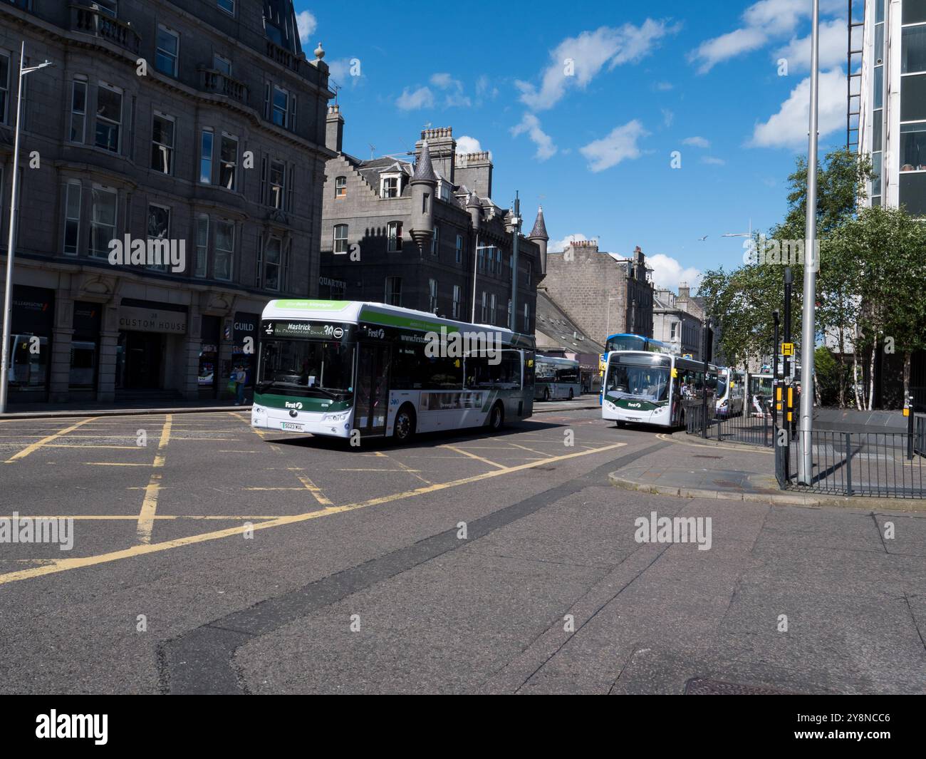 Electric Bus in Aberdeen Scotland Stock Photo - Alamy