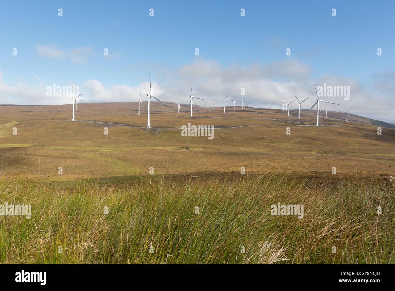Area of Altnaharra, Scotland. Picturesque, view of Creag Riabhach Wind ...