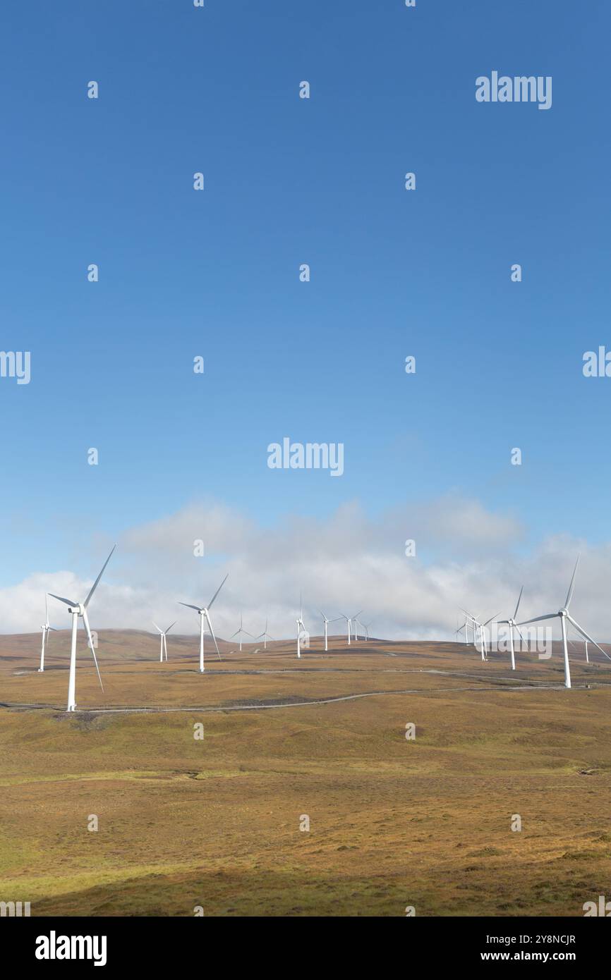 Area of Altnaharra, Scotland. Picturesque, view of Creag Riabhach Wind ...