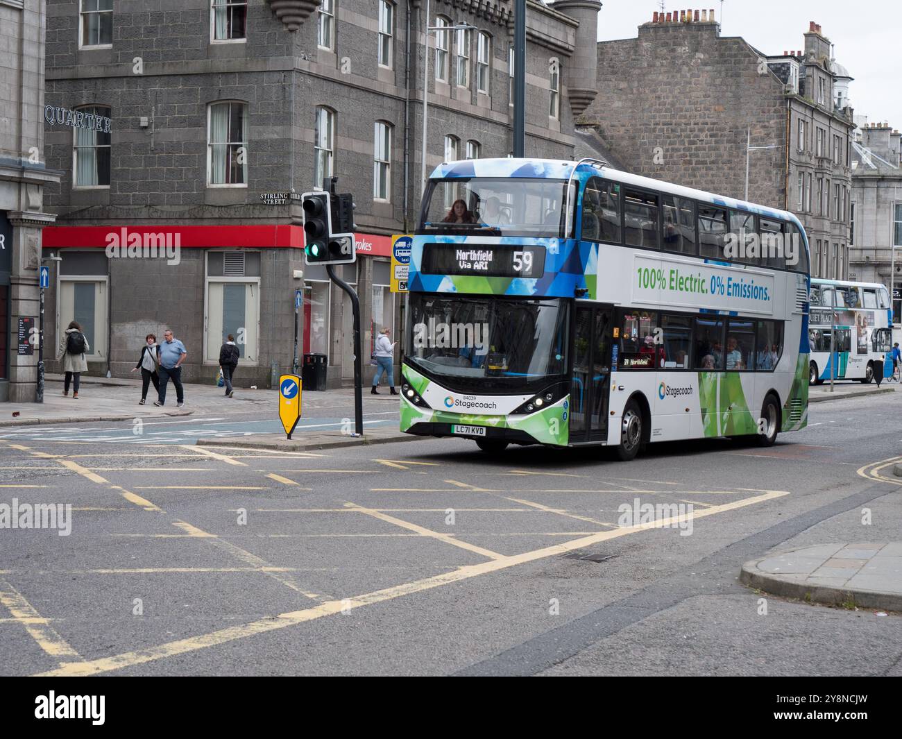 Stagecoach electric bus in Aberdeen Stock Photo - Alamy