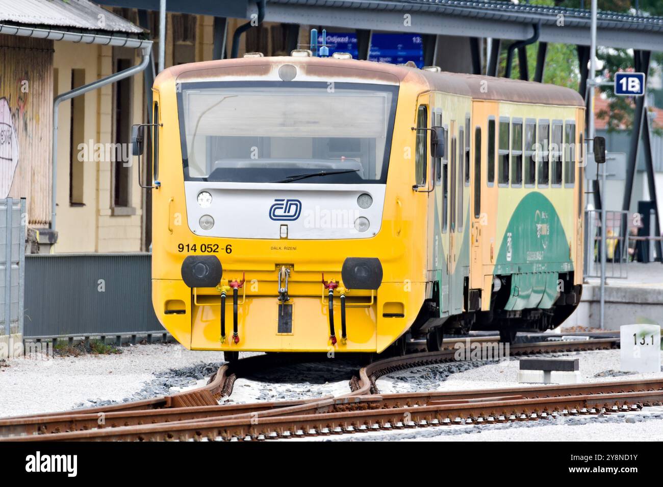 Regional local train of state-owned enterprise Ceske drahy or Czech ...
