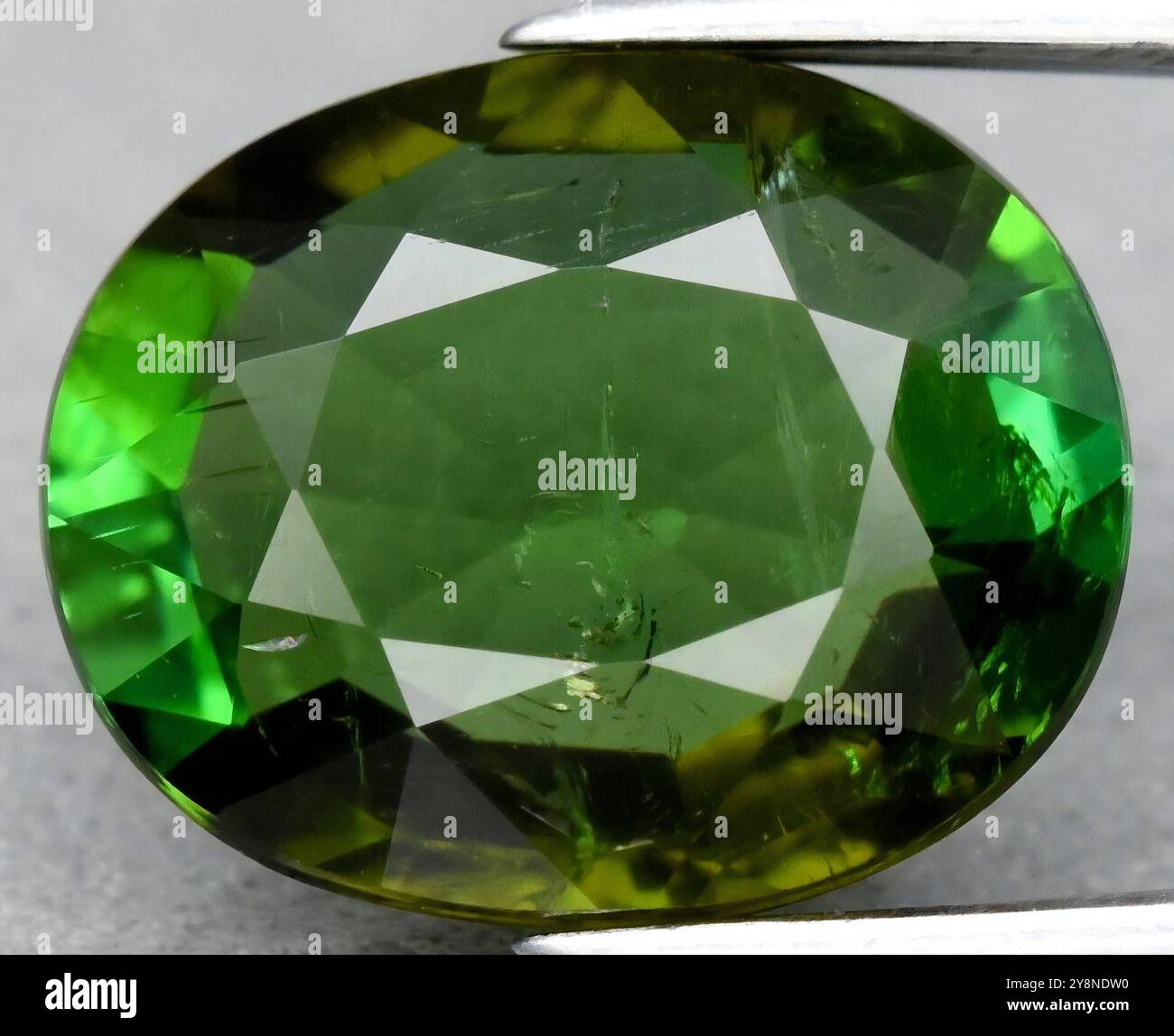 Radiant Green Tourmaline Gemstone with Brilliant Cut and Glossy Finish ...