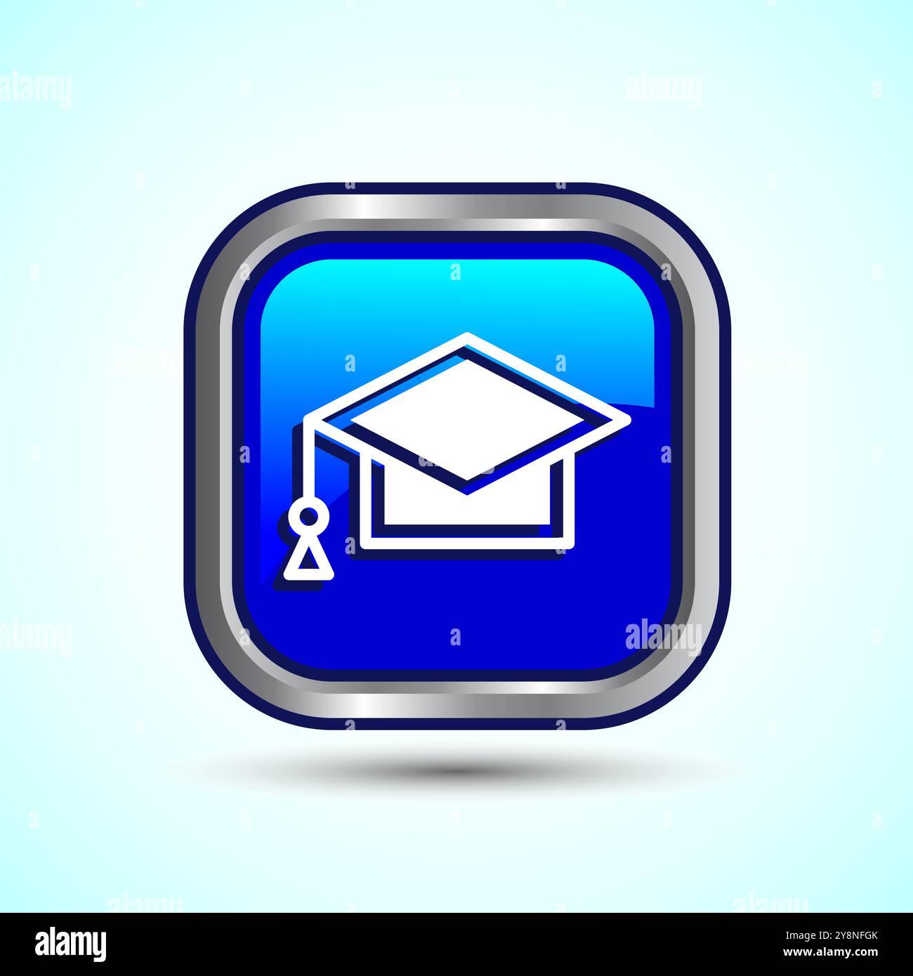 Graduation Hat Icon Design Illustration, Academic Cap Icon For Apps and ...