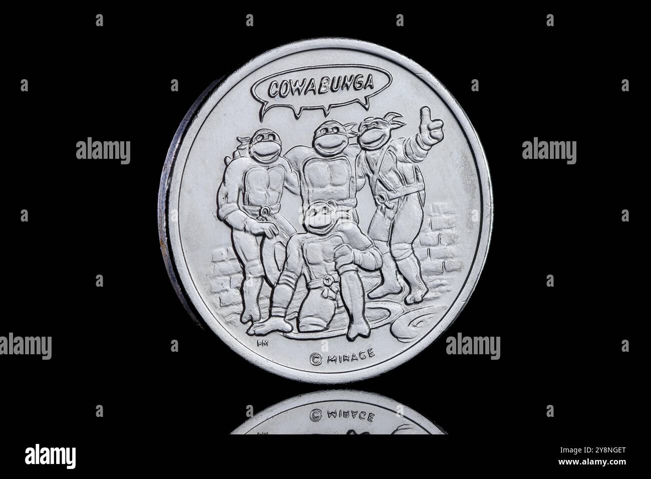 The Teenage Mutant Hero Turtles seen rising from the sewers on the ...