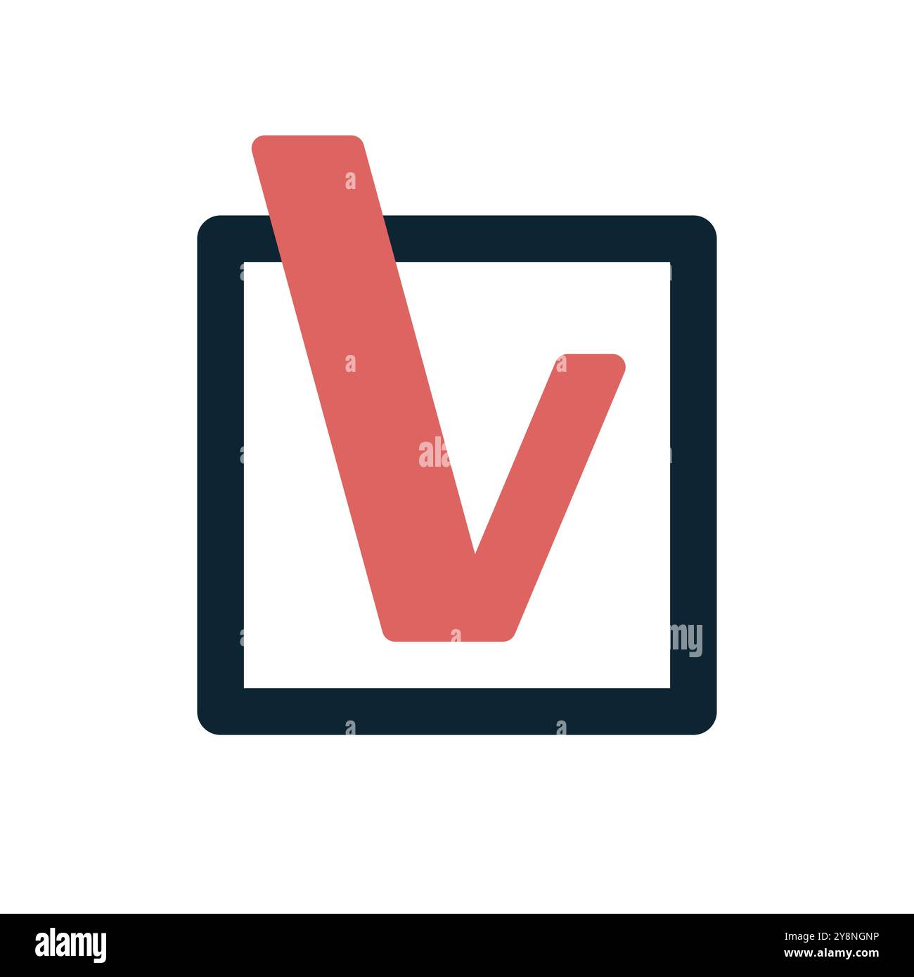 Check mark icon in square. Tick icon in square. Vector illustration ...