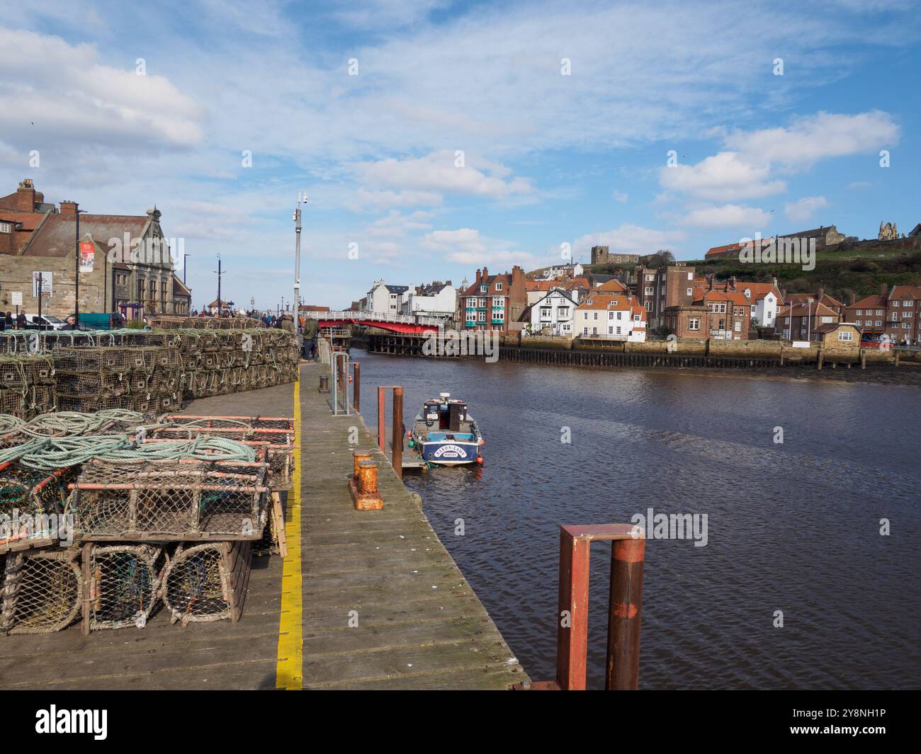 Whitby Harbour and the Swing Bridge Stock Photo - Alamy