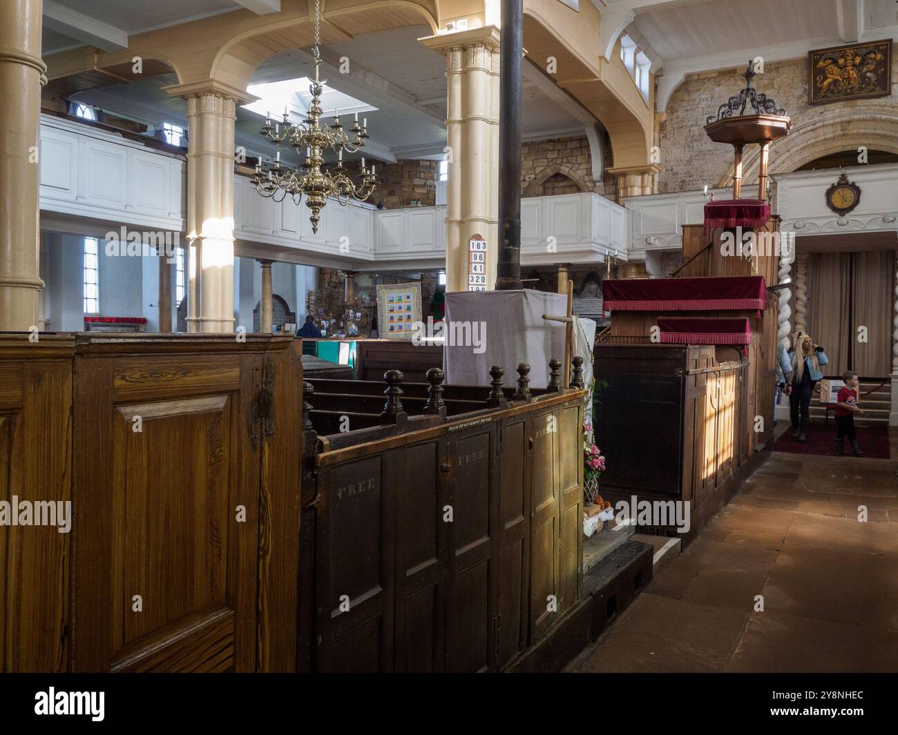 The interior St Mary's church Whitby Stock Photo - Alamy