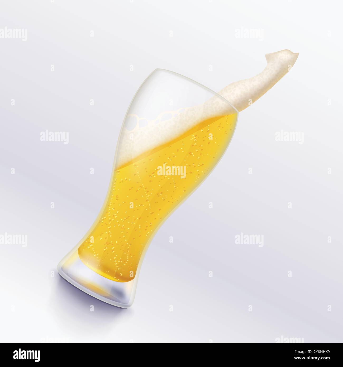 Shadow glass beer on Stock Vector Images - Alamy