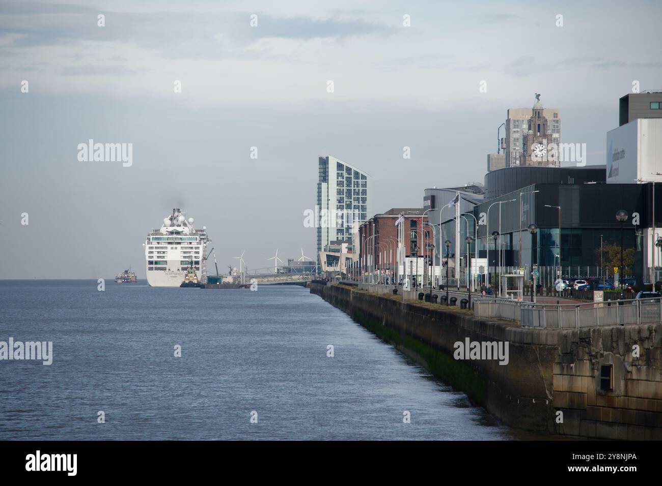 Cruise ship docked on the River Mersey at Liverpool, UK Stock Photo - Alamy