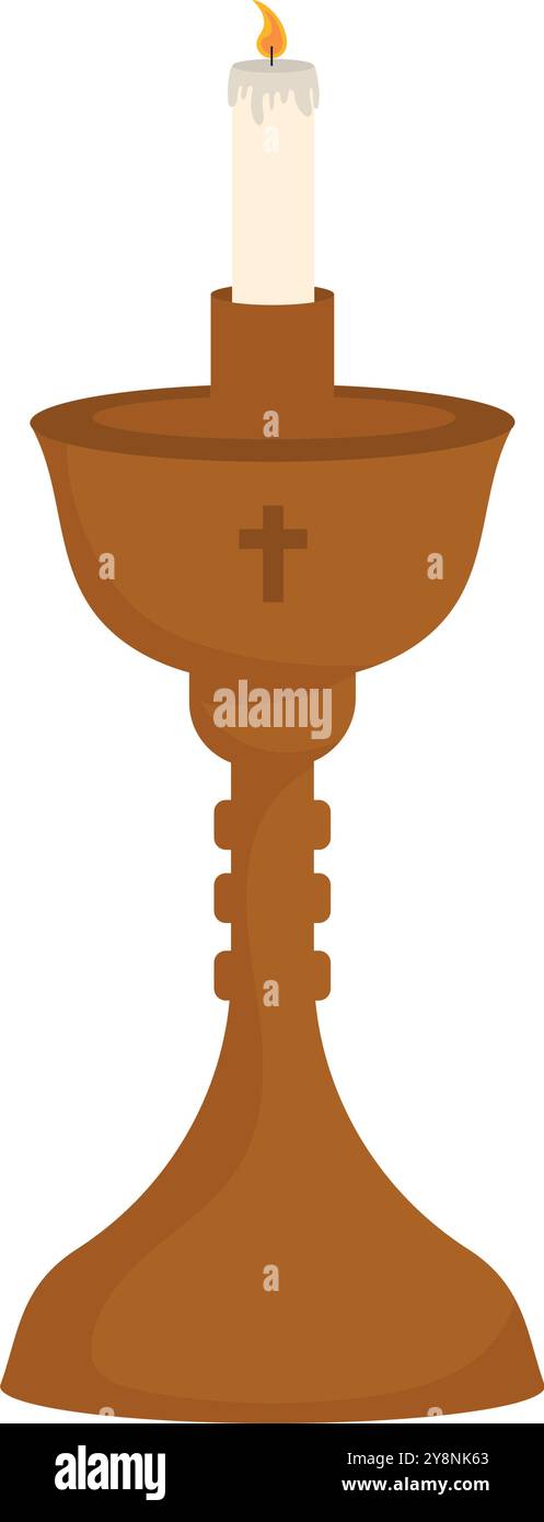 Light candle catholic cross Stock Vector Images - Alamy