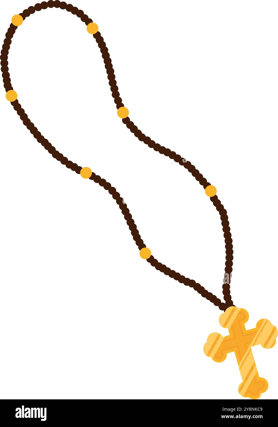 rosary with cross symbol of catholic religion Stock Vector Image & Art ...