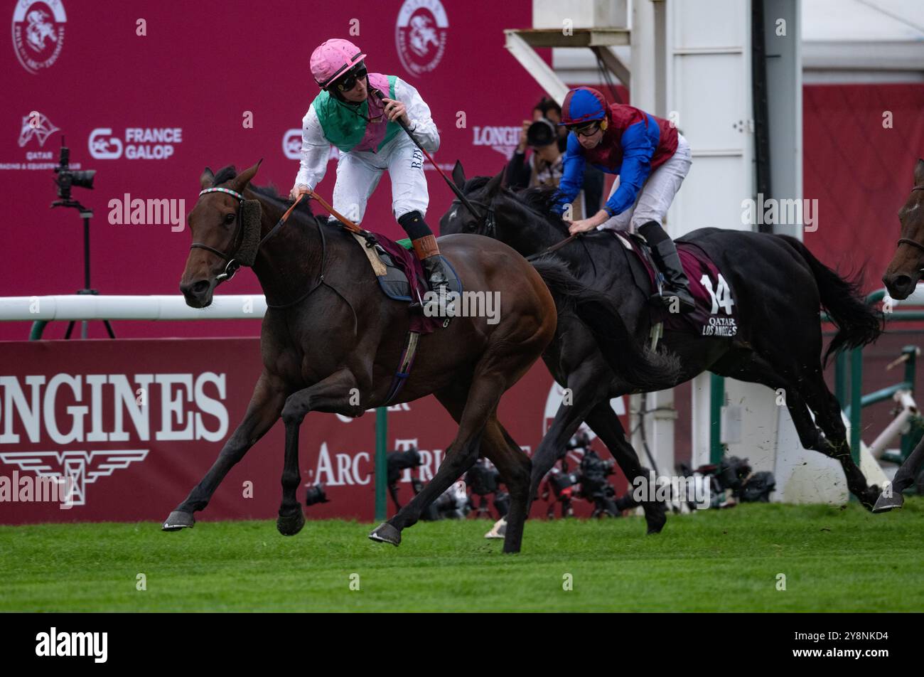 Paris, France. Sunday 6th October 2024. Bluestocking and Rossa Ryan win ...