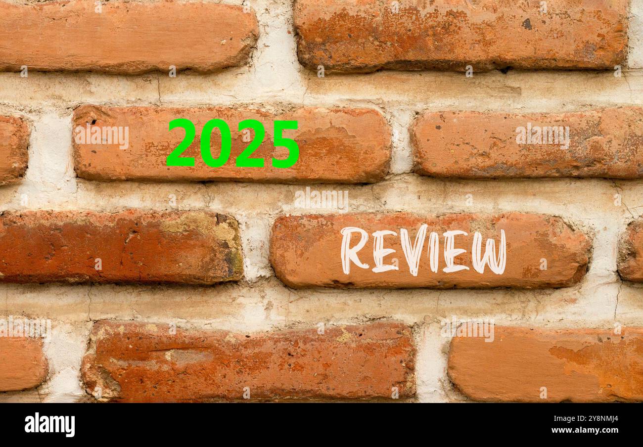 Planning 2025 review new year symbol. Concept words 2025 Review on ...