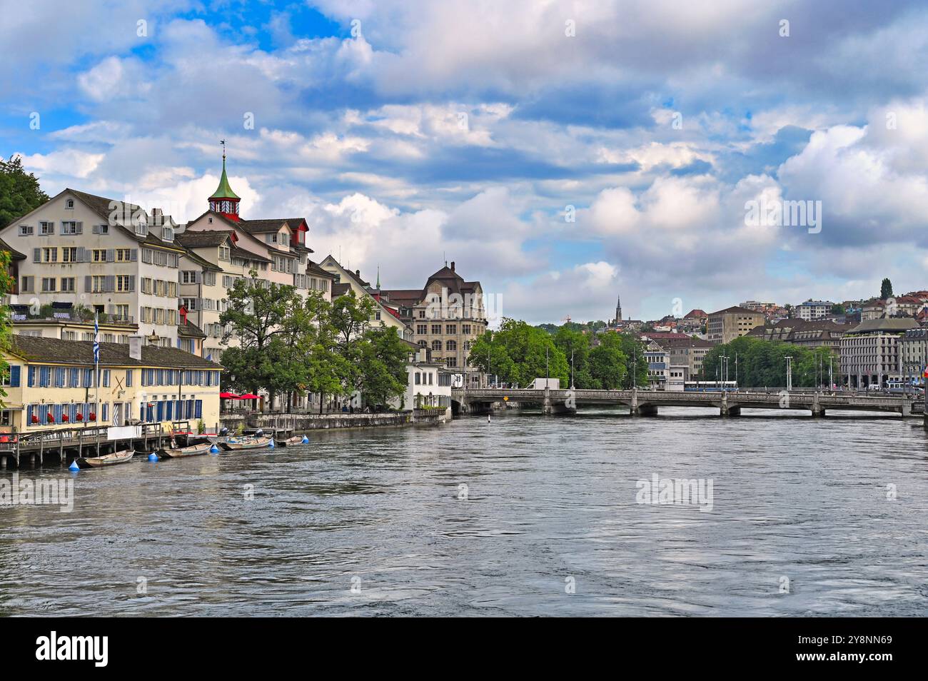 Old town Zurich, Limmet river riverbank, Switzerland Stock Photo - Alamy