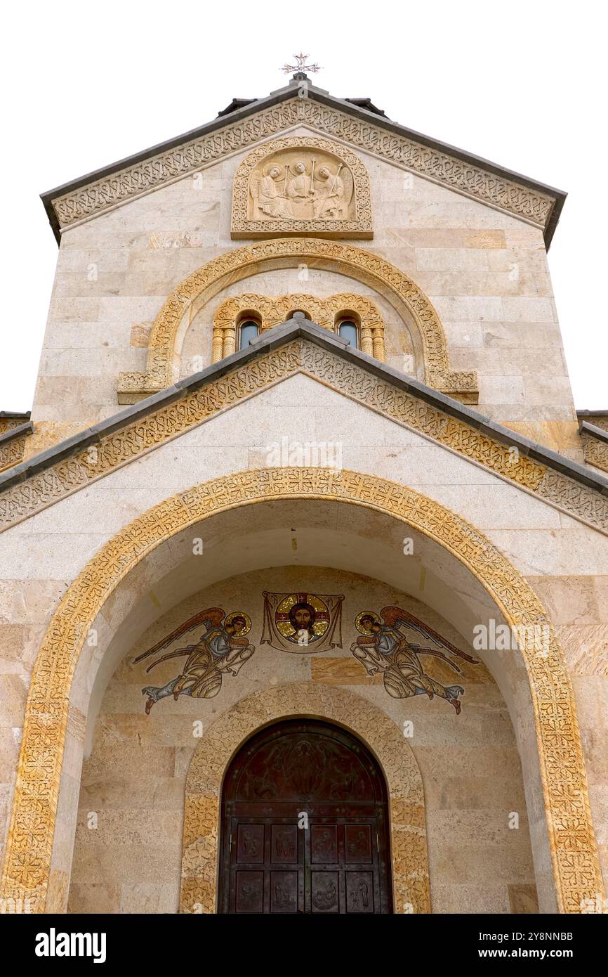 Facade of the Georgian Church. Entrance to the Georgian Orthodox Church ...