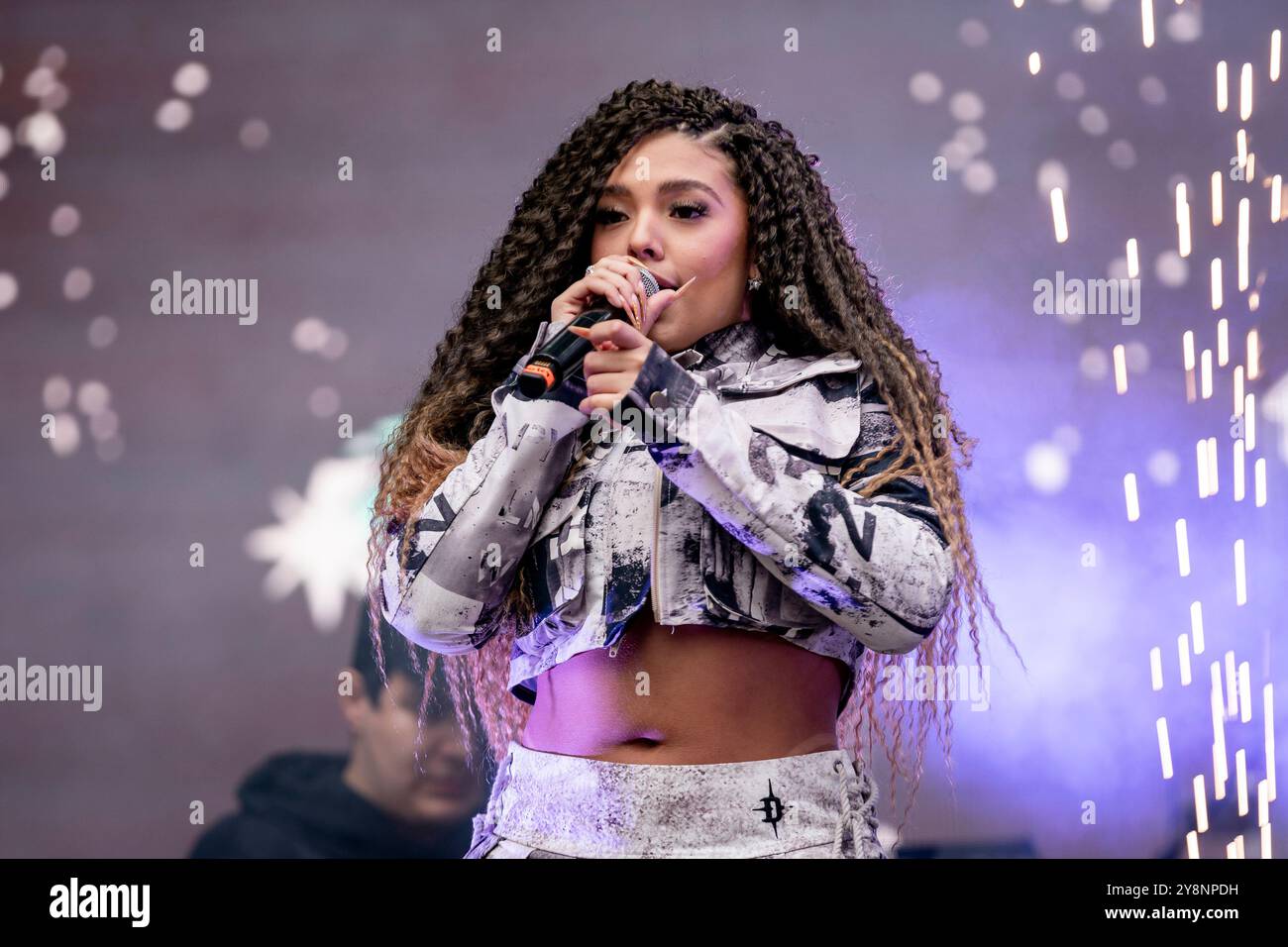 The singer Soley during a concert for the Día de la Hispanidad, at the ...