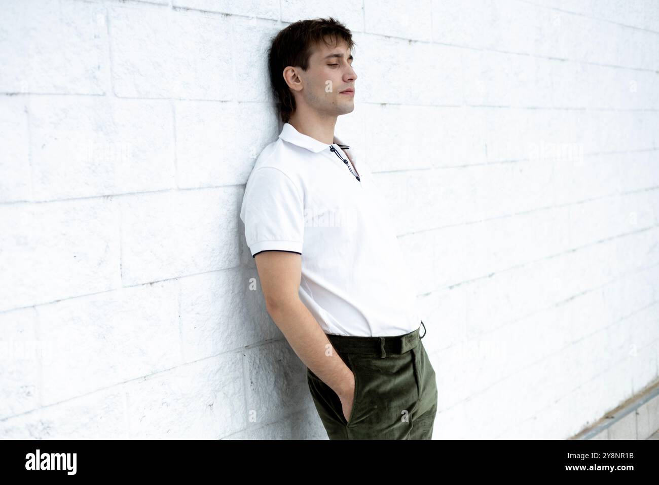 Lucas Nabor Poses portrait session during the promotion of El Aspirante ...