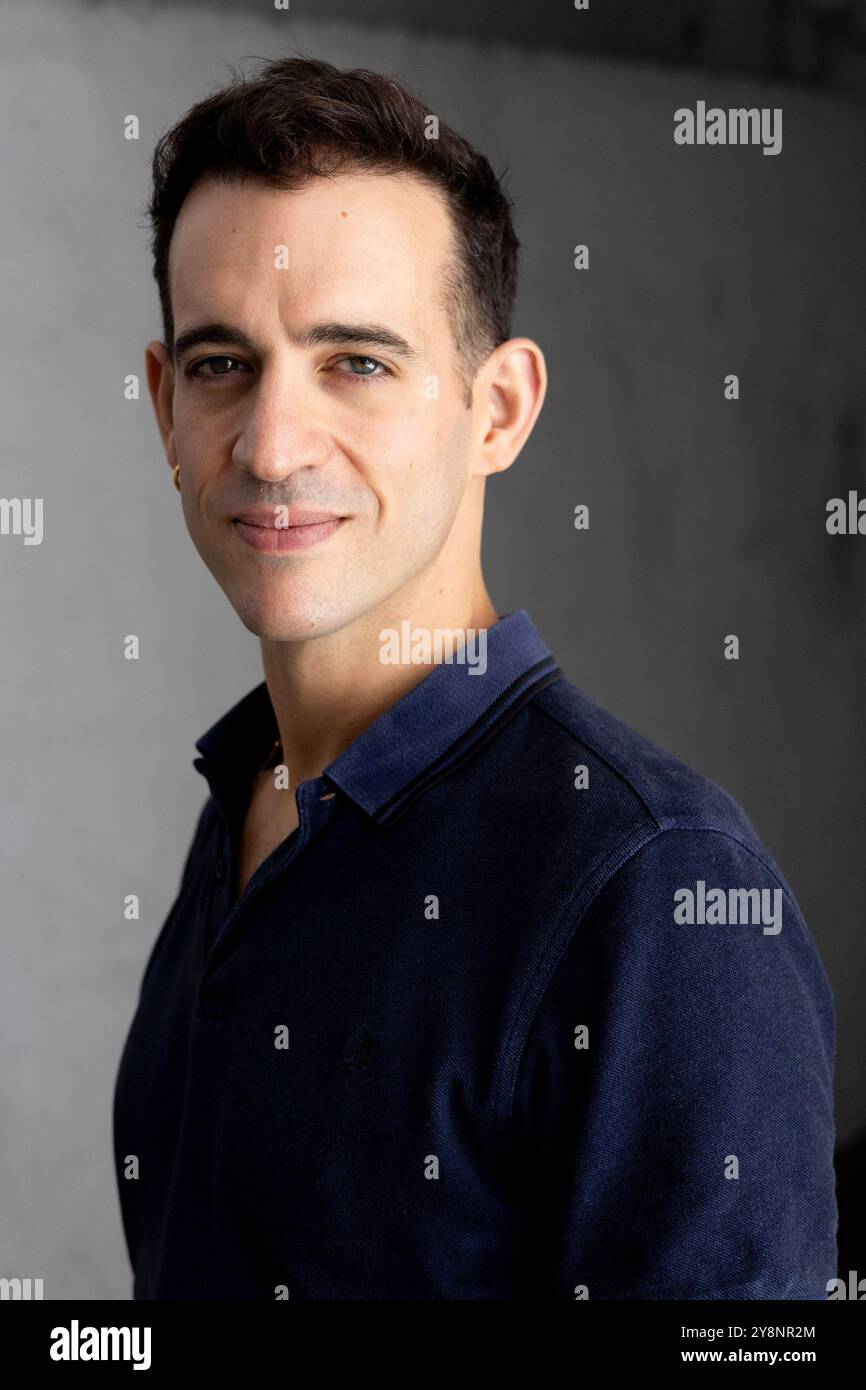 Pedro Rubio Poses portrait session during the promotion of El Aspirante, at on September 12 ...