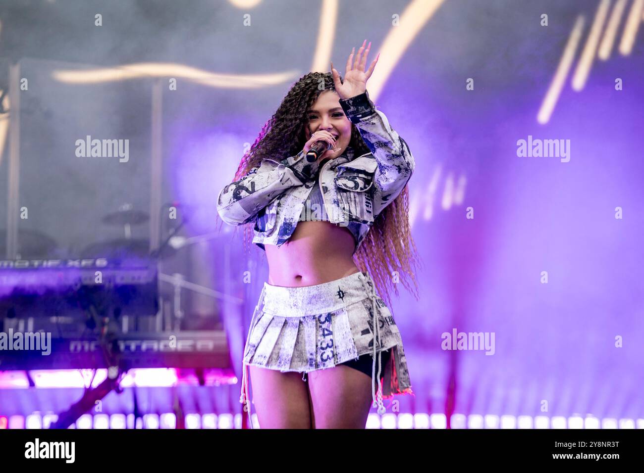 The singer Soley during a concert for the Día de la Hispanidad, at the ...