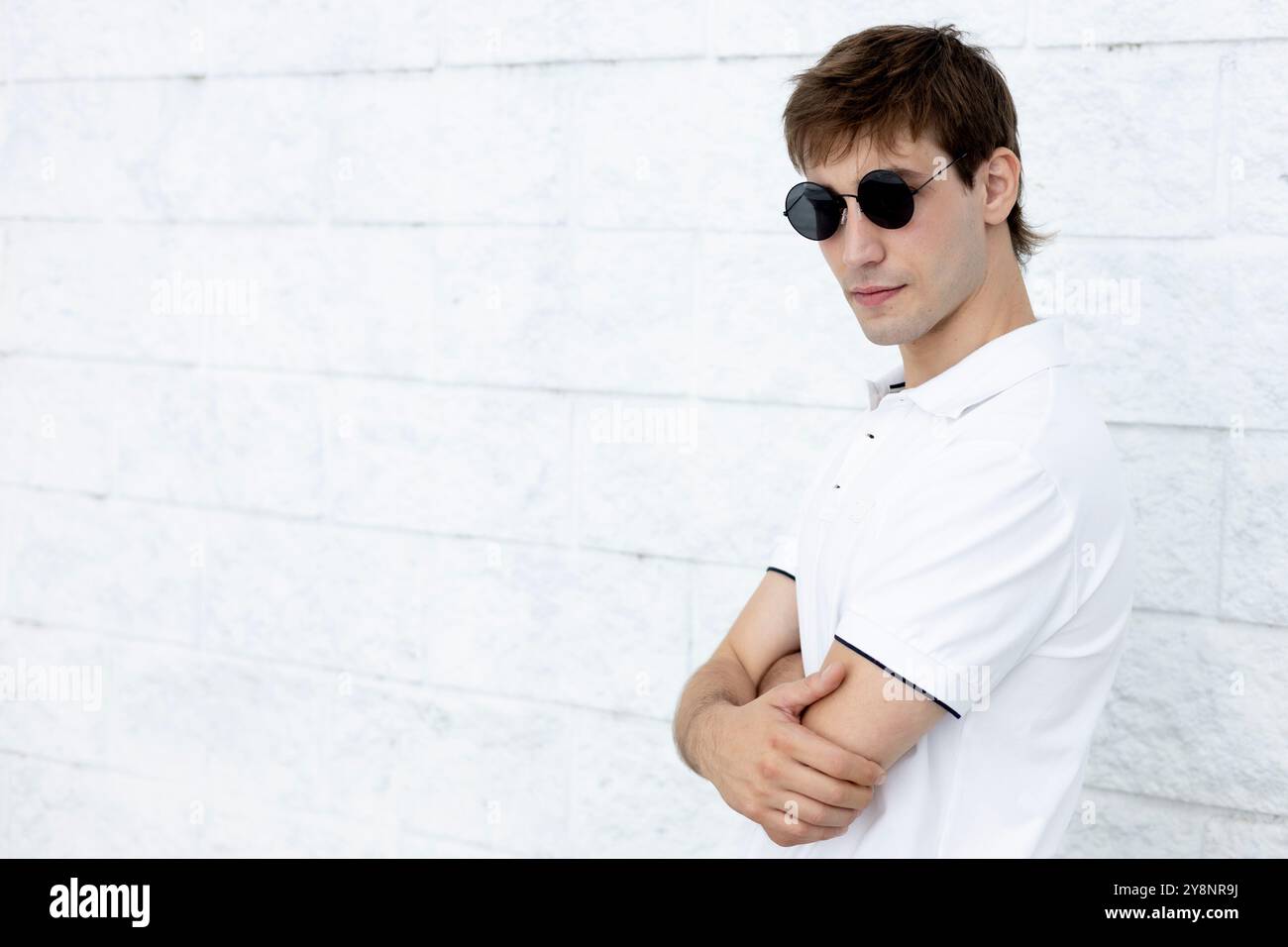 Lucas Nabor Poses portrait session during the promotion of El Aspirante ...