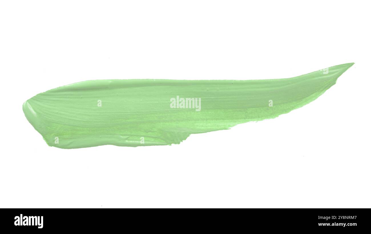 colorful brush strokes oil paint isolated on white background, clipping ...