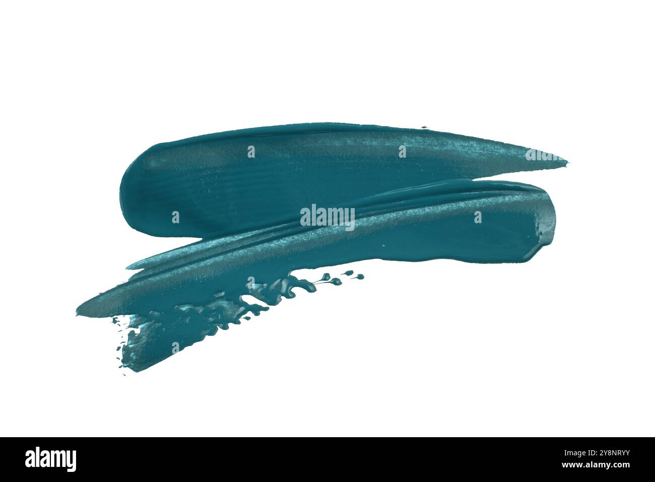 colorful brush strokes oil paint isolated on white background, clipping ...