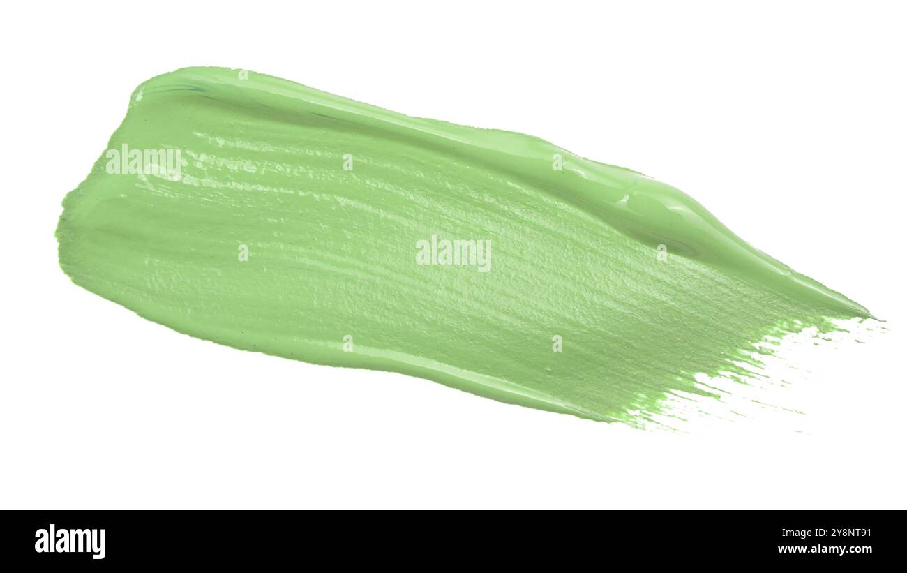 colorful brush strokes oil paint isolated on white background, clipping ...