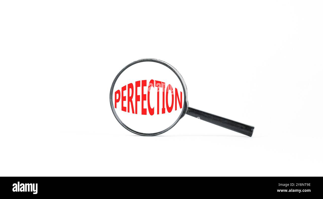 Perfection symbol. Concept word Perfection in beautiful magnifying ...
