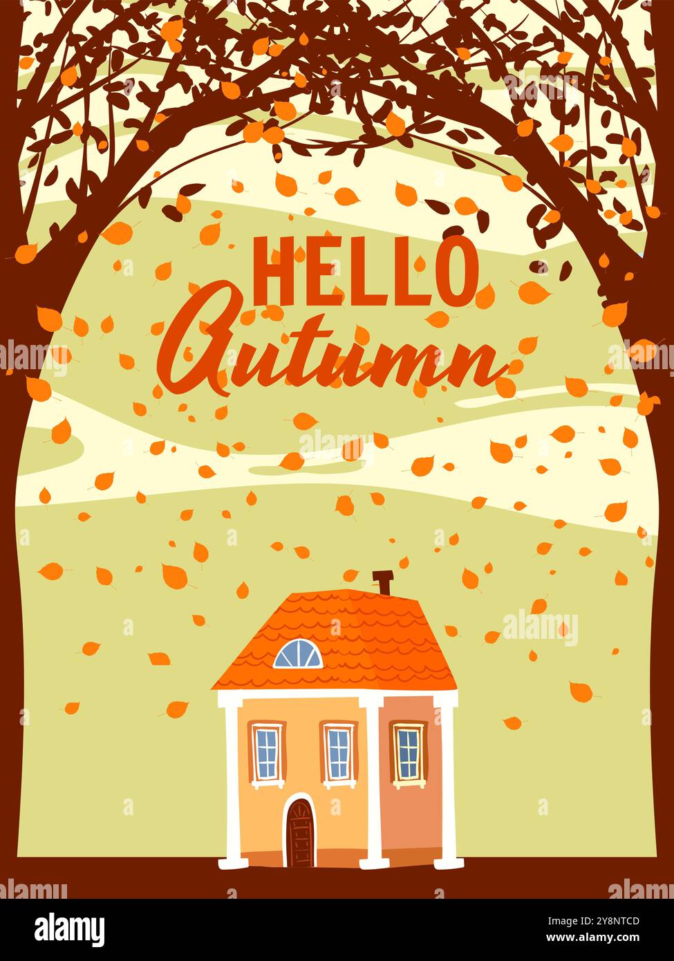 Sky nature and old autumn architecture Stock Vector Images - Alamy
