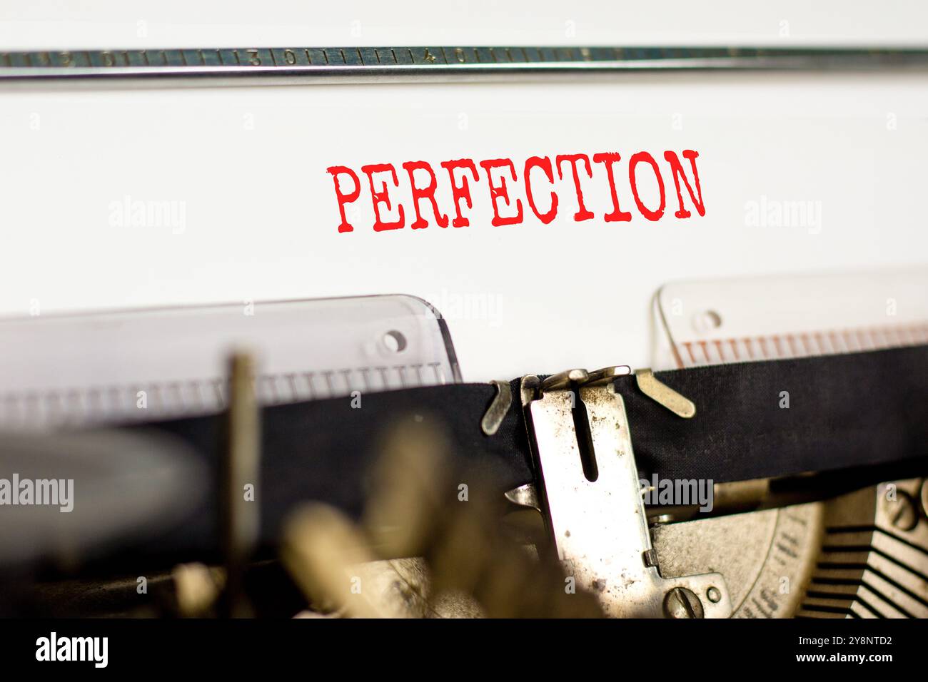 Perfection symbol. Concept word Perfection typed beautiful old retro ...