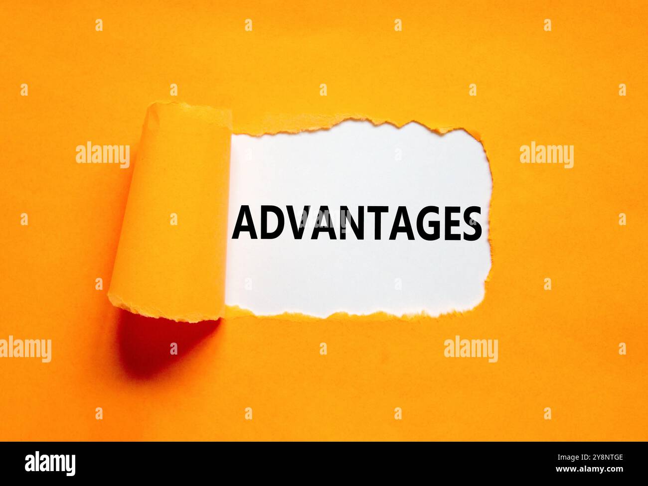 Advantages symbol. Concept word Advantages on beautiful white paper ...