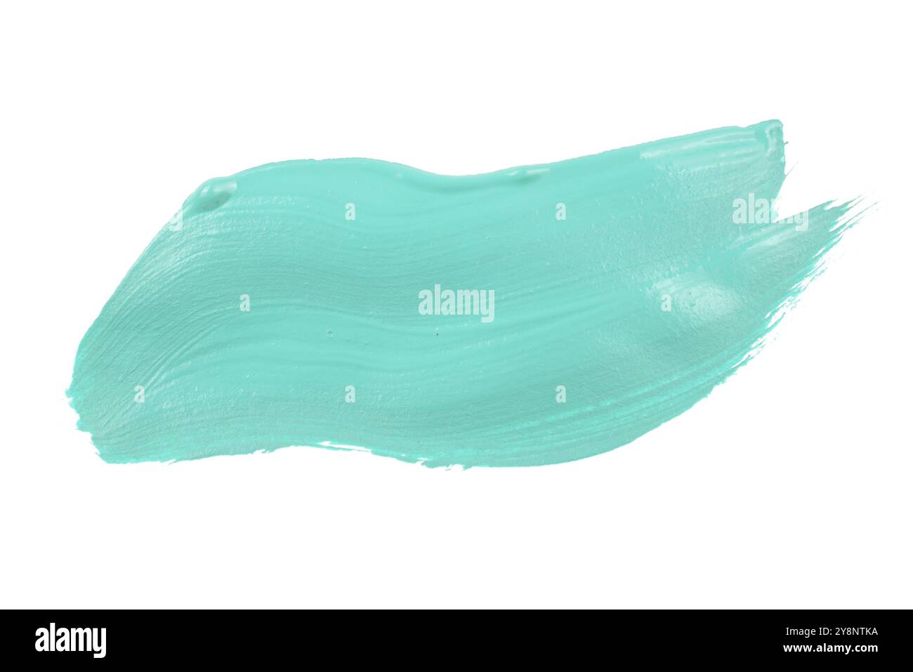 Blue smear paint or cream isolated on white background Stock Photo - Alamy
