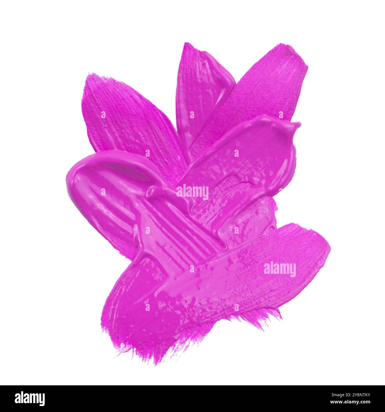 Pink smear paint or cream isolated on white background Stock Photo - Alamy