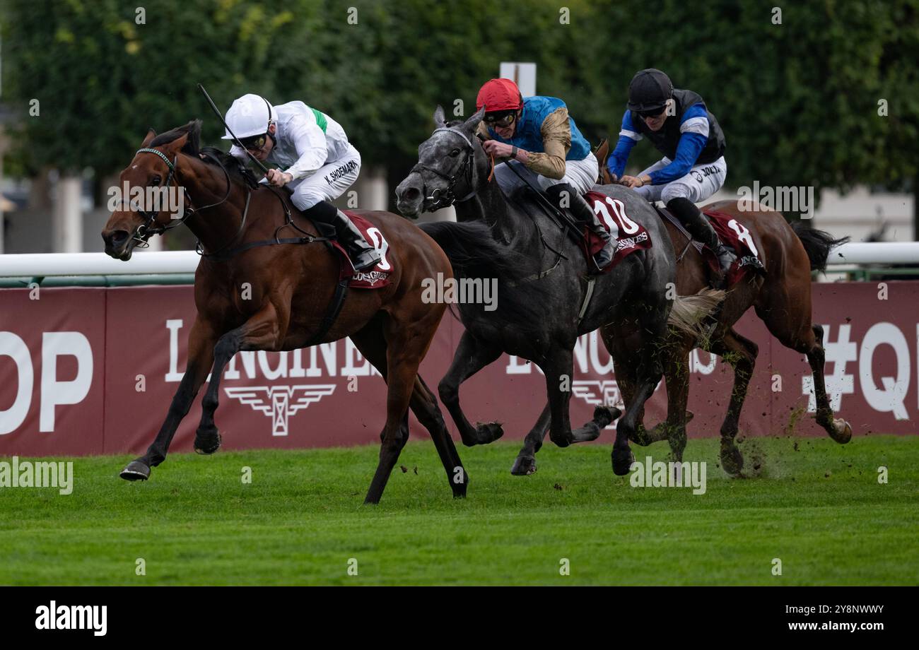 Paris , France. Sunday 6th October 2024. Friendly Soul and jockey ...