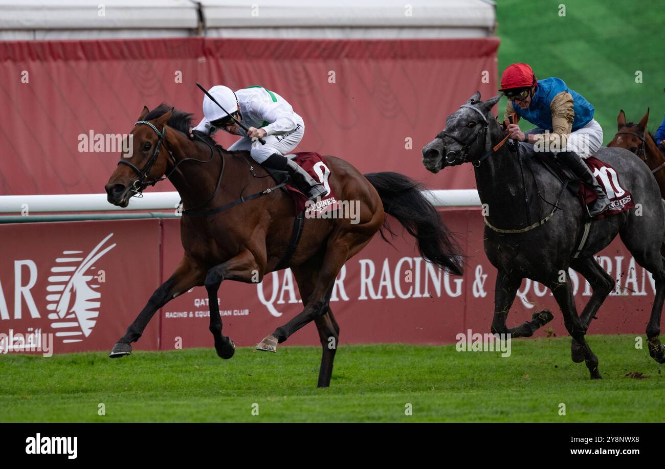 Paris , France. Sunday 6th October 2024. Friendly Soul and jockey ...