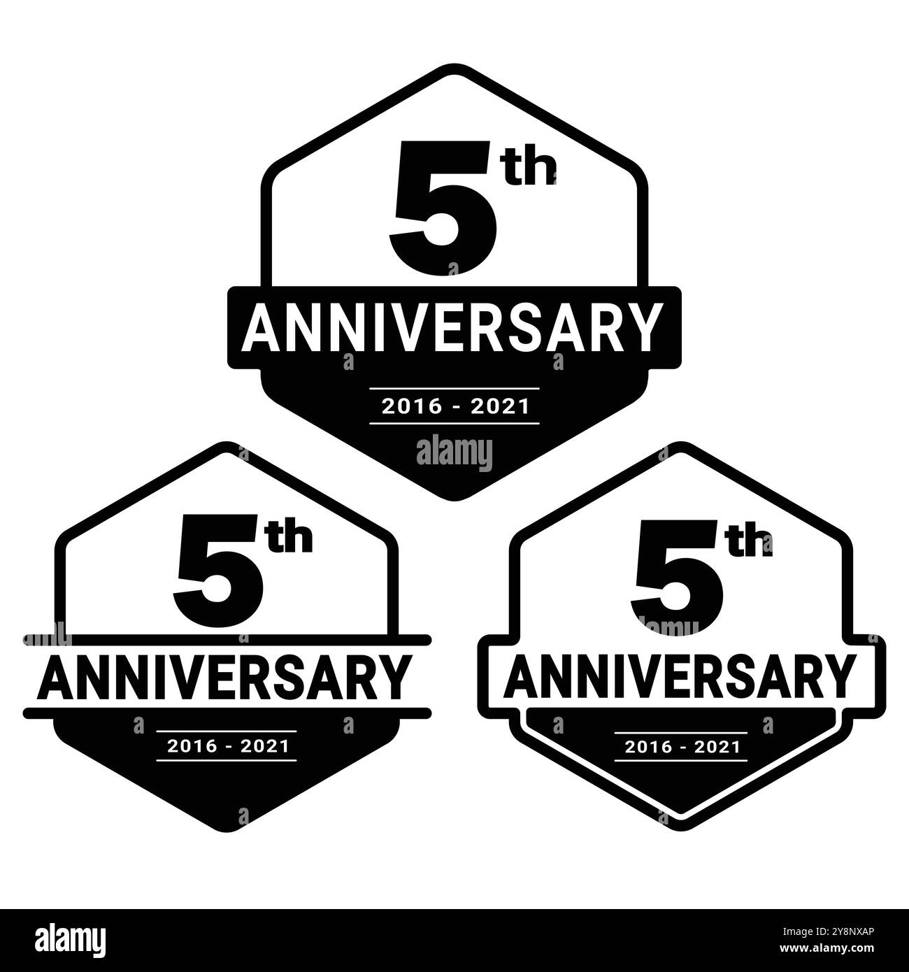 5 years anniversary celebration logotype. 5th anniversary logo ...