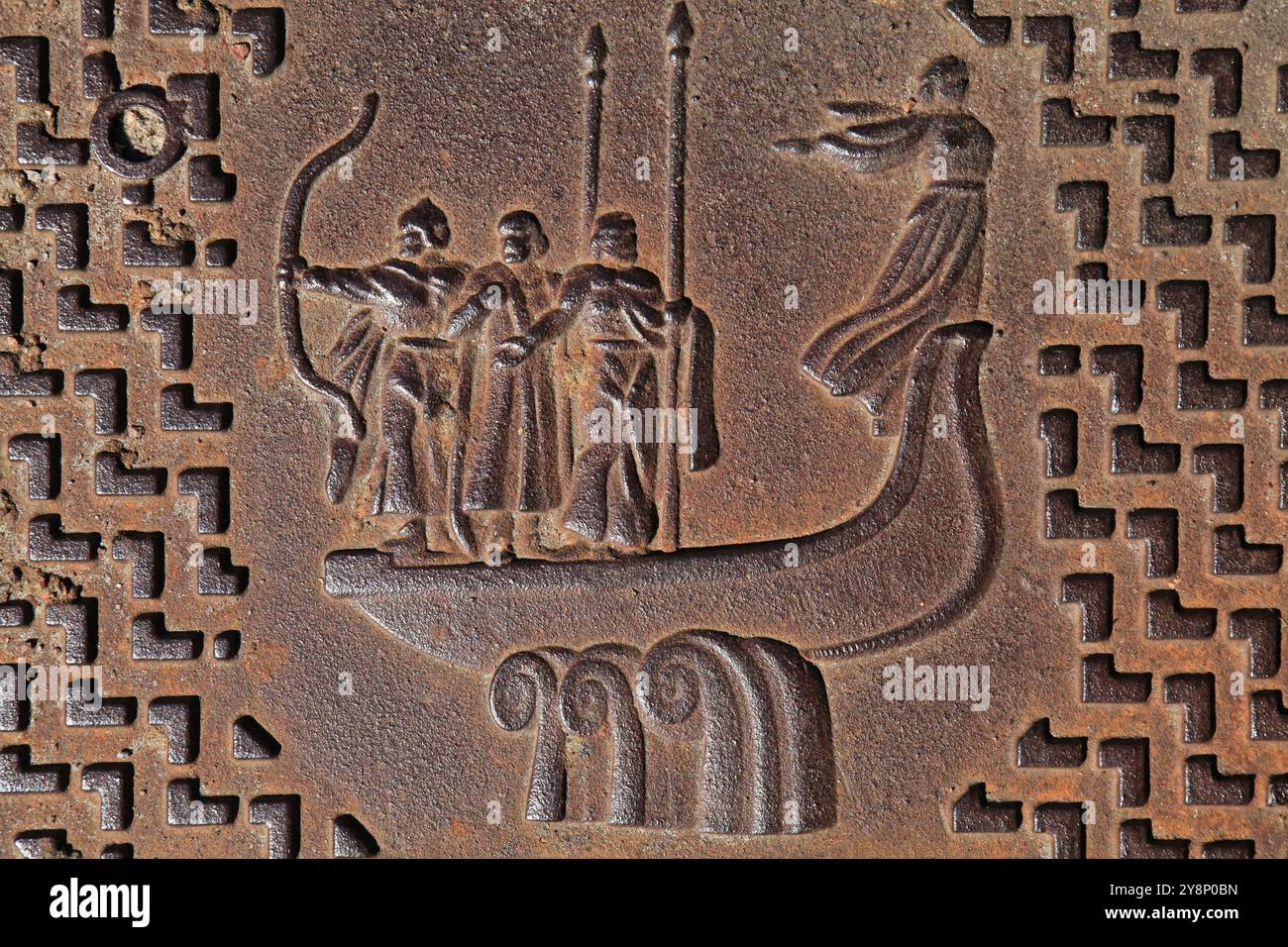 Kiev, Ukraine - August 14, 2024: Artistic metal casting (cast iron ...