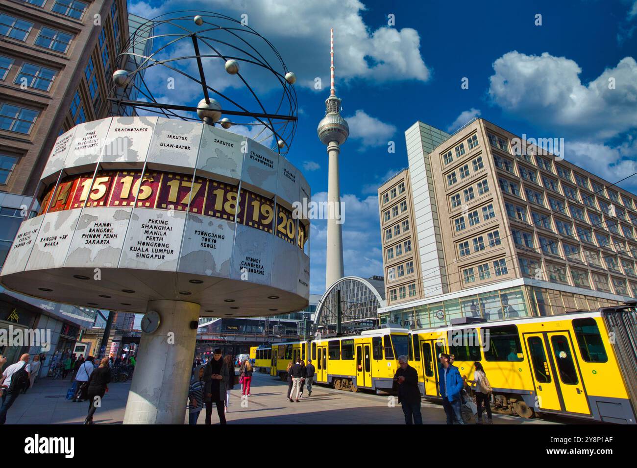 World Time Watch, Television tower, Alexanderplatz, Berlin, Germany Stock Photo - Alamy