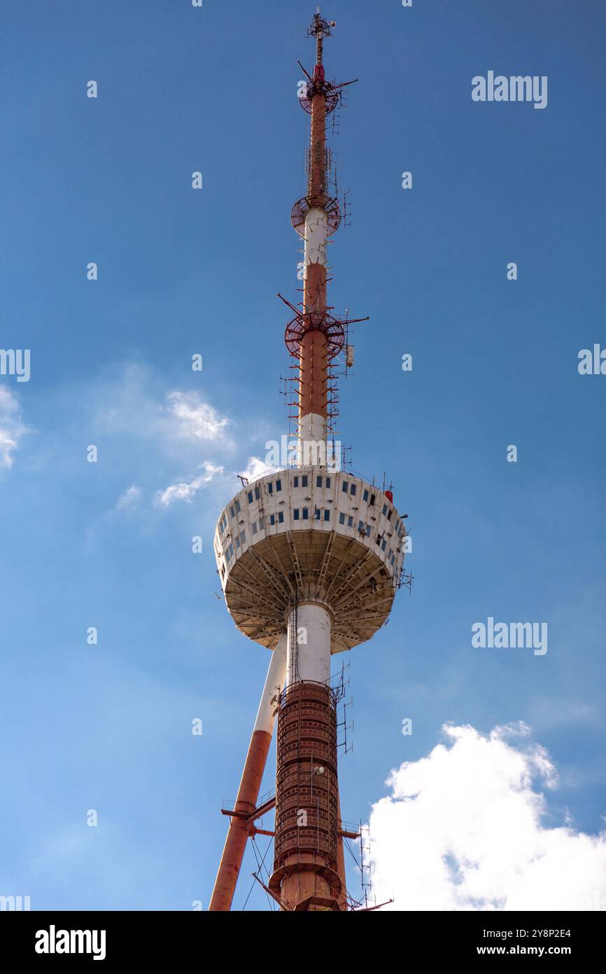 Tbilisi, Georgia - 17 AUG, 2024: Georgia Tbilisi TV Broadcasting Tower ...