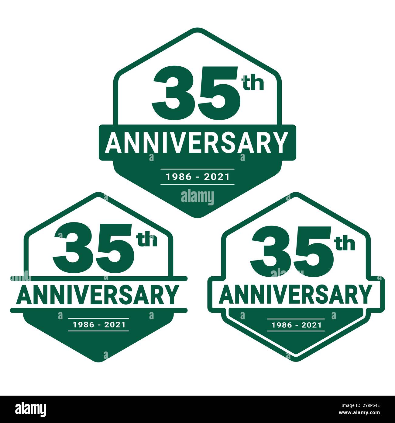 35 years anniversary celebration logotype. 35th anniversary logo ...
