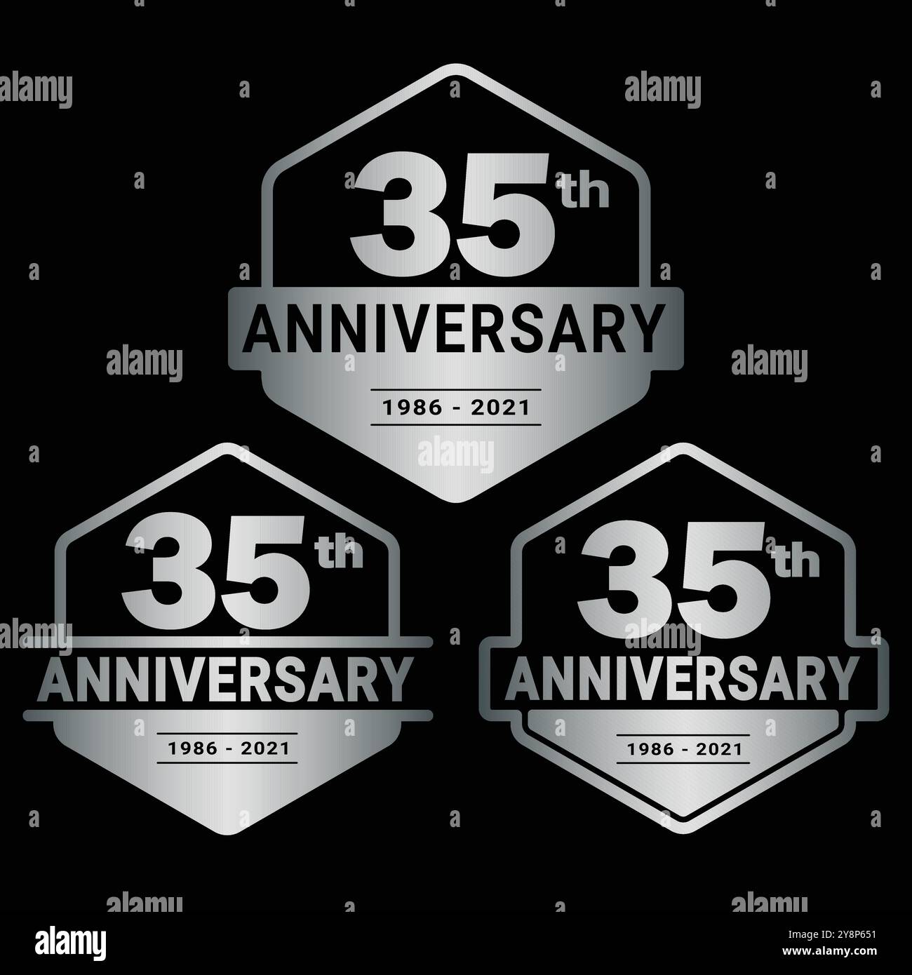 35 years anniversary celebration logotype. 35th anniversary logo ...