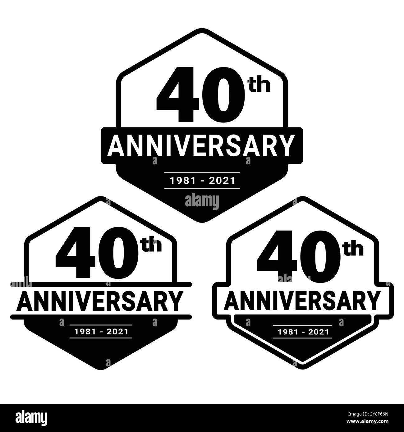 40 years anniversary celebration logotype. 40th anniversary logo ...