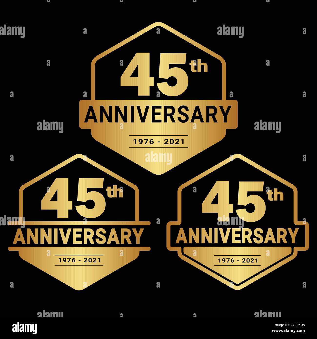 45 years anniversary celebration logotype. 45th anniversary logo ...