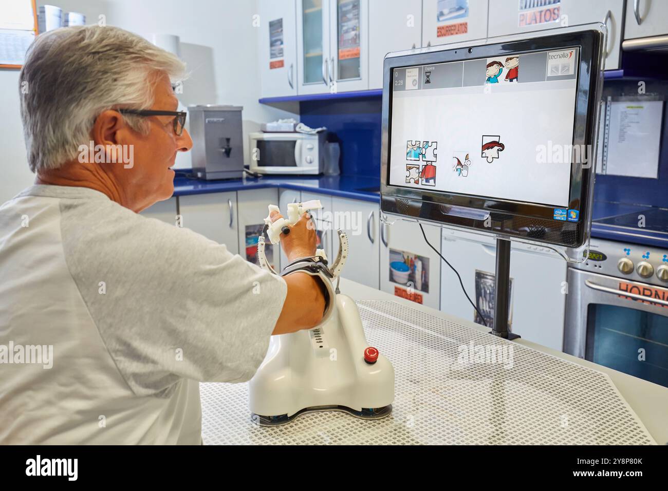 Assistive robot for upper limb rehabilitation hi-res stock photography ...