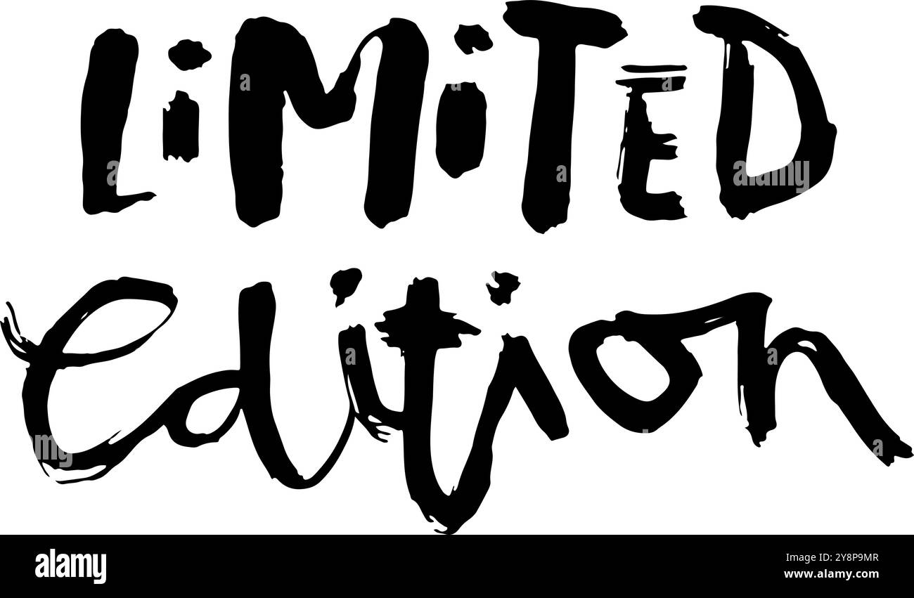 Limited Edition Dry Brush Modern Lettering Design Stock Vector Image ...